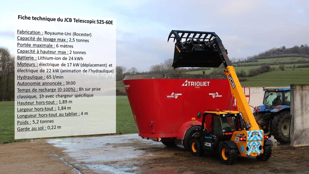 Essai télescopique électrique JCB 525-60E : autonomie, prix, avis - Entraid