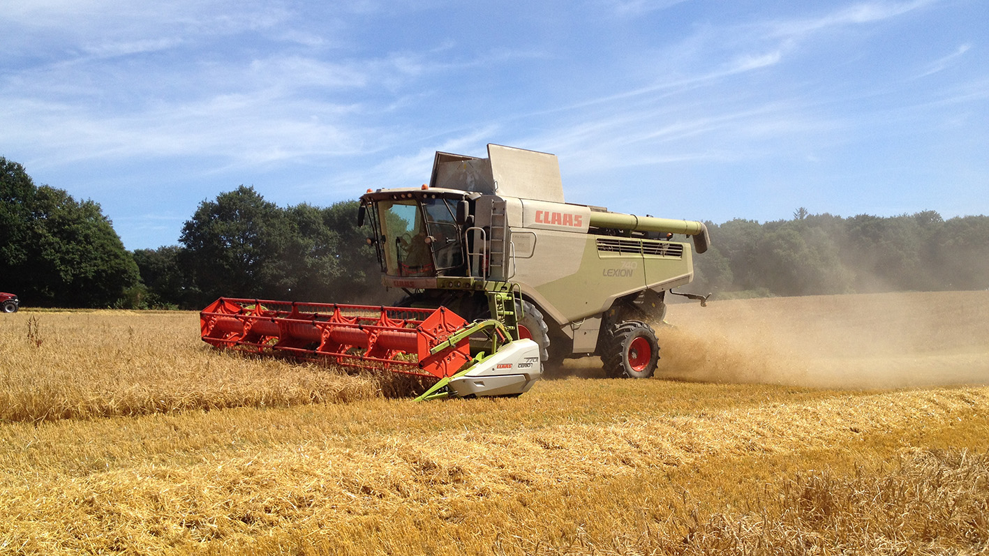 Moissonneuse batteuse en intercuma pour réduire le coût de ses moissons