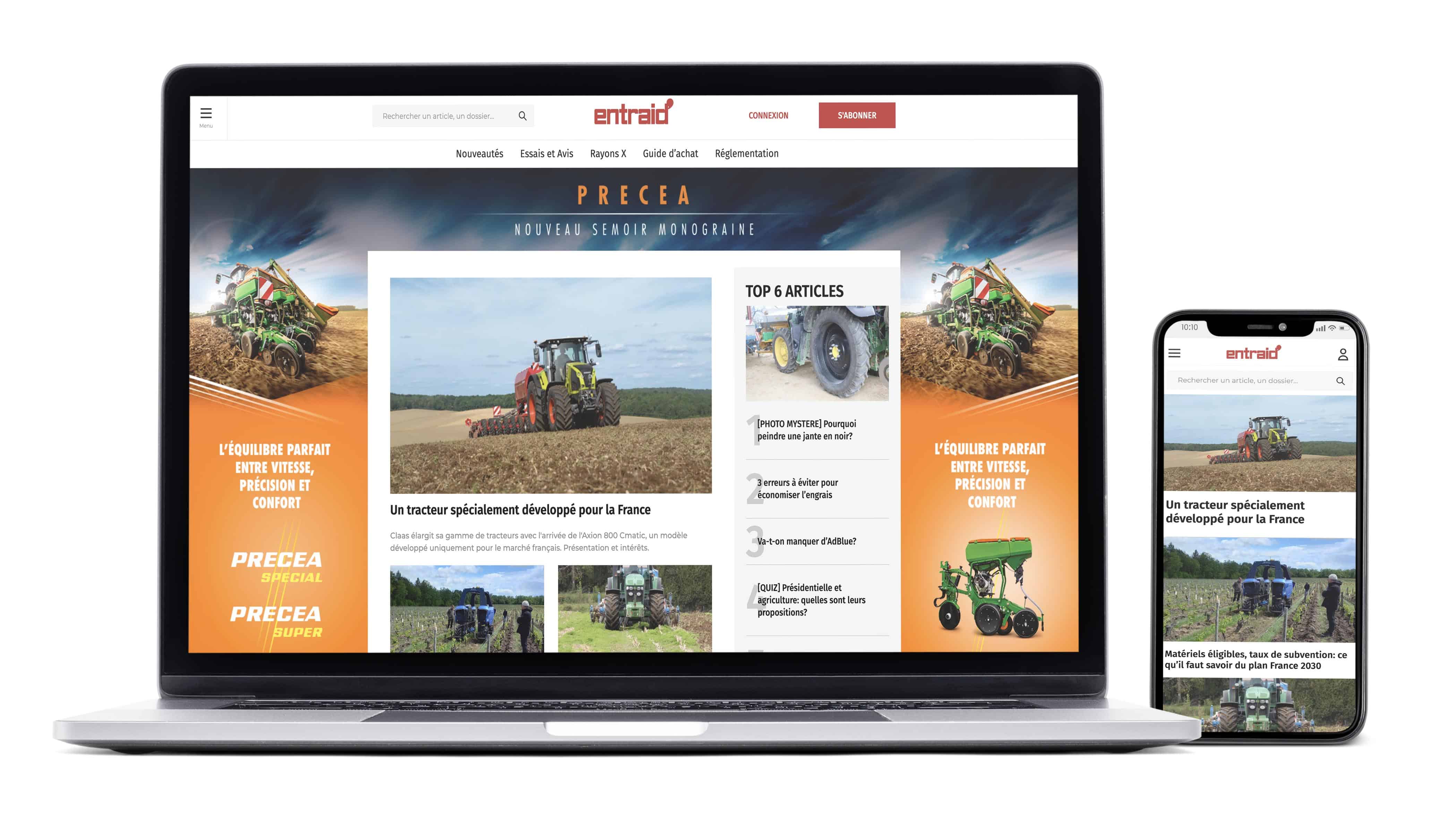 Nouveau site Entraid' : plus facile, plus rapide et des contenus exclusifs